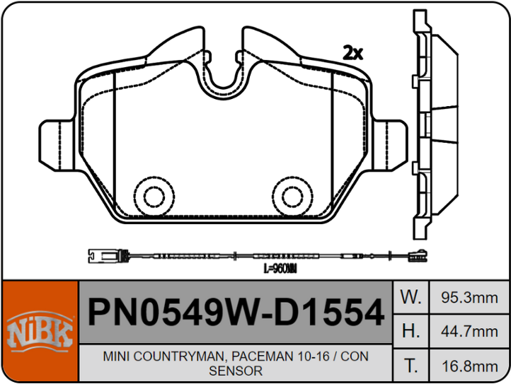 Donde Comprar Pastillas de Freno para mi carro NiBK:PN0549W - FMSI D1554