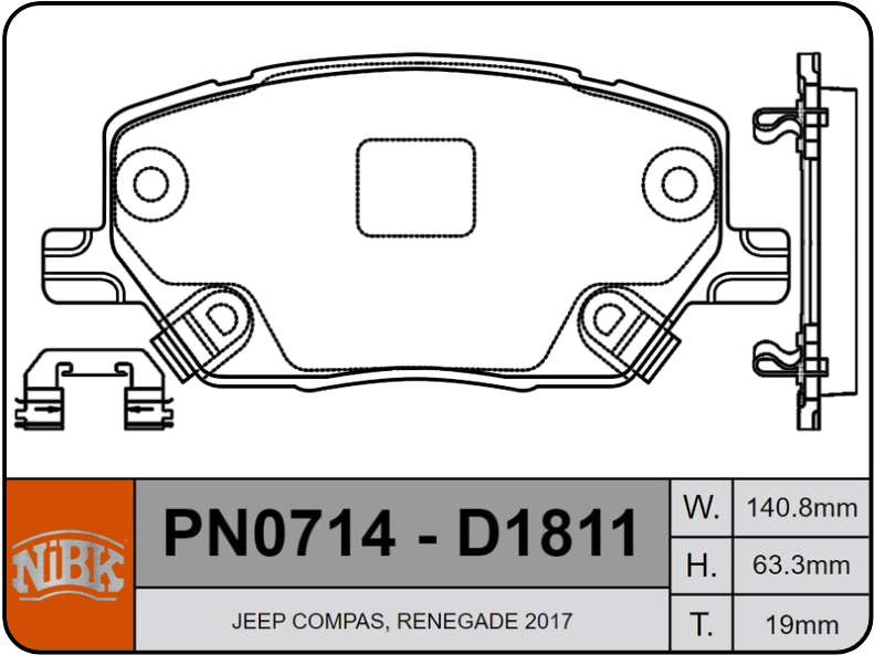 Compra Aquí Pastillas de Freno para mi coche NiBK:PN0714 - FMSI D1811