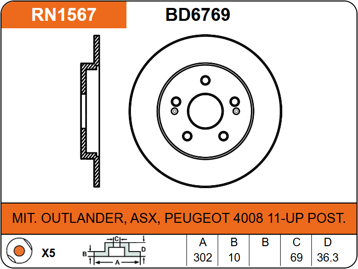 Compra Aquí Discos de Freno para mi coche NiBK:RN1567 - FMSI BD4635